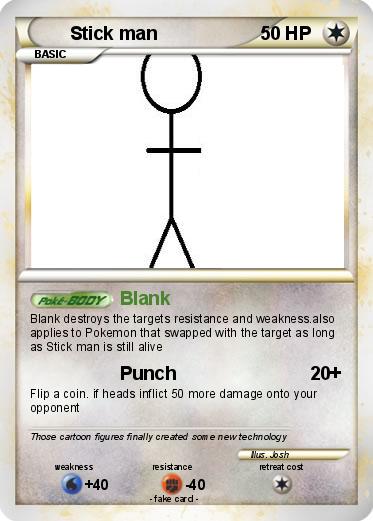 Pokémon Stick man 64 64 - Blank - My Pokemon Card