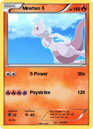 Pokémon Mewtwo 5273 5273 - δ Power - My Pokemon Card