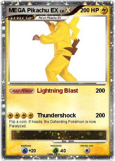 Pokémon MEGA Pikachu EX 40 40 - Lightning Blast - My Pokemon Card