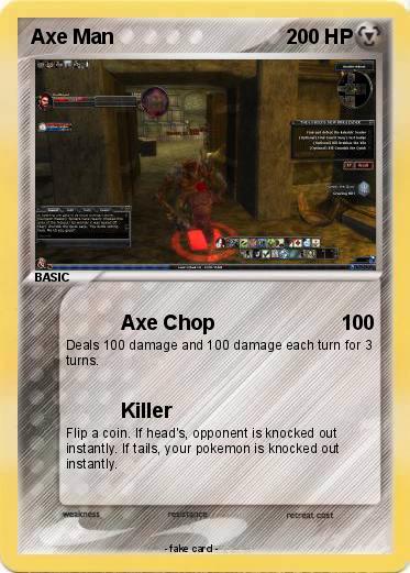 Pokémon Axe Man 3 3 - Axe Chop - My Pokemon Card