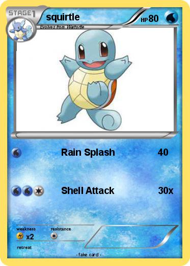 Pokémon squirtle 729 729 - Rain Splash - My Pokemon Card