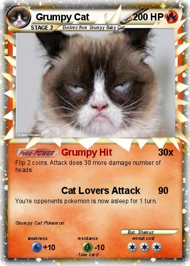 Pokémon Grumpy Cat 583 583 - Grumpy Hit - My Pokemon Card