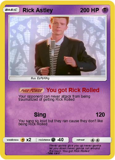 Pokémon Rick Astley 795 795 - You got Rick Rolled - My Pokemon Card