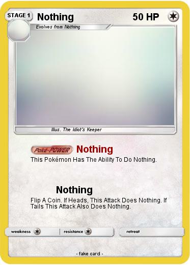 Pokémon Nothing 561 561 - Nothing - My Pokemon Card
