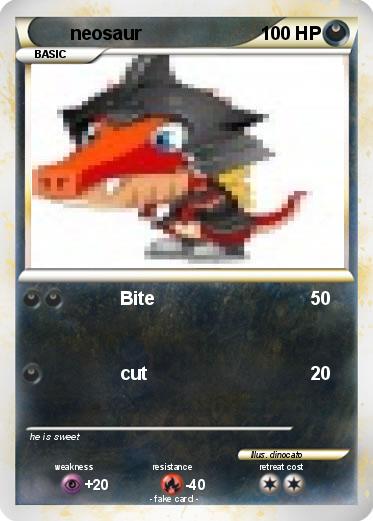 Pokémon neosaur 1 1 - Bite - My Pokemon Card