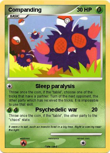 Pokémon Companding - Sleep paralysis - My Pokemon Card