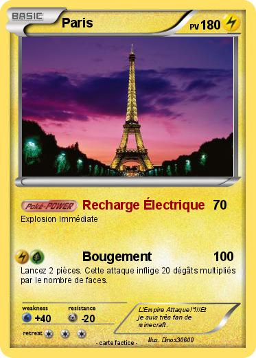 Pokémon Paris 286 286 - Recharge Électrique - Ma carte Pokémon