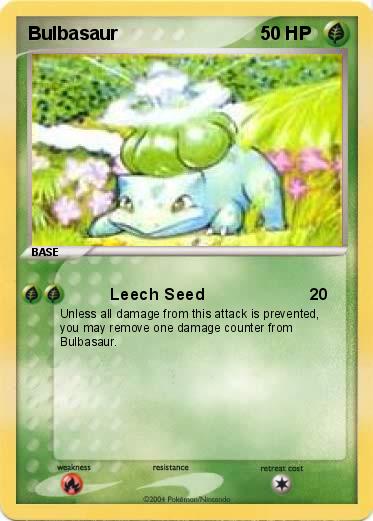 Pokémon Bulbasaur 25 25 - Leech Seed - My Pokemon Card
