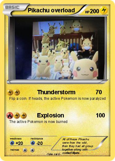 Pokémon Pikachu overload - Thunderstorm - My Pokemon Card