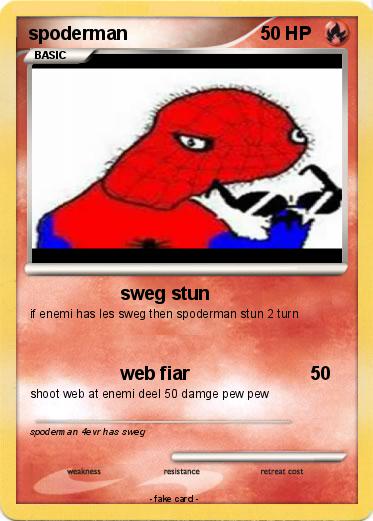 Pokémon spoderman 19 19 - sweg stun - My Pokemon Card