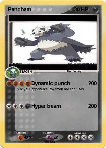 Pokémon Pancham 70 70 - Dynamic punch - My Pokemon Card