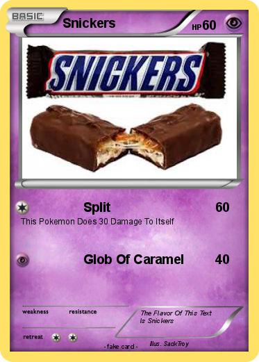 Pokémon Snickers 46 46 - Split - My Pokemon Card
