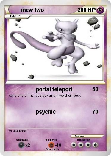 Pokémon mew two 51 51 - portal teleport - My Pokemon Card