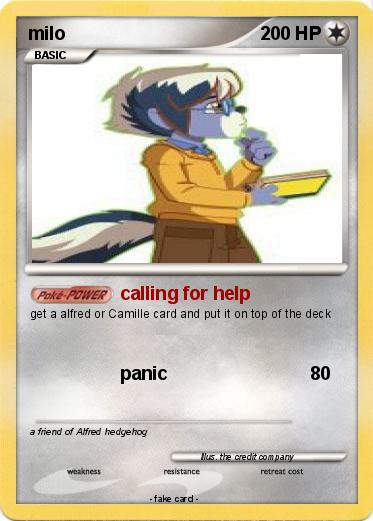 Pokémon milo 40 40 - calling for help - My Pokemon Card