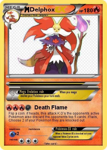 Pokémon Delphox 224 224 - Death Flame - My Pokemon Card