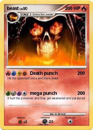 Pokémon beast 659 659 - Death punch - My Pokemon Card