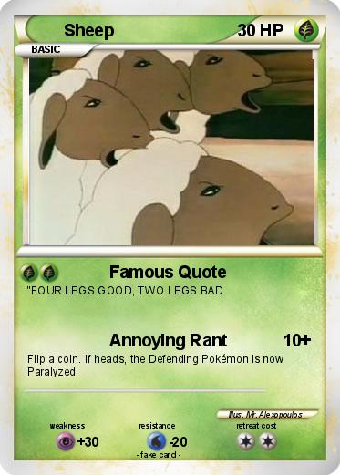 Pokémon Sheep 168 168 - Famous Quote - My Pokemon Card