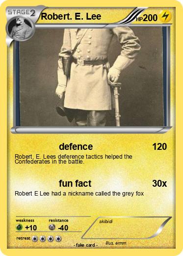 Pokémon Robert E Lee 63 63 - defence - My Pokemon Card