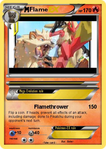 Pokémon Flame 2080 2080 - Flamethrower - My Pokemon Card