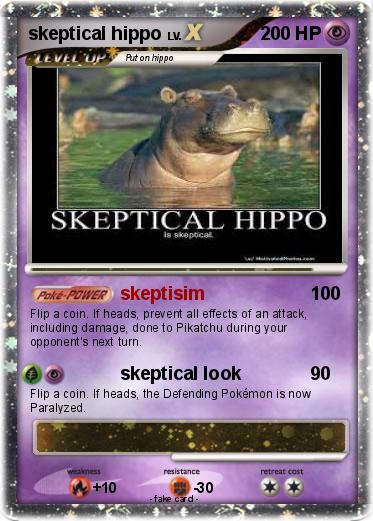 Pokémon skeptical hippo - skeptisim - My Pokemon Card