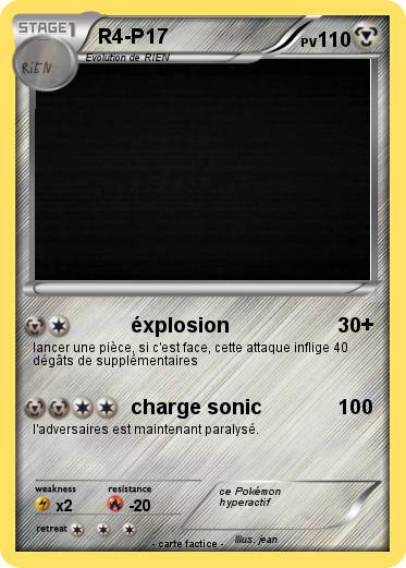 Pokémon R4 P17 5 5 - éxplosion - Ma carte Pokémon