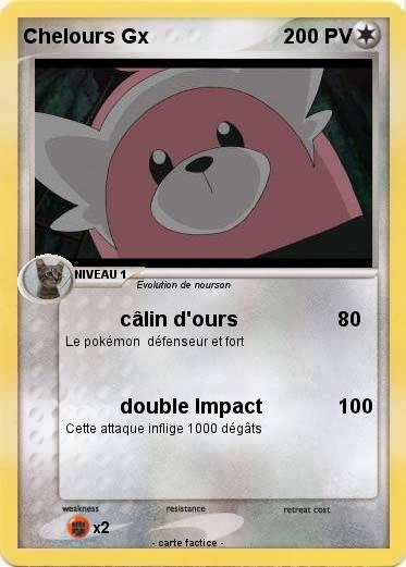 Pokémon Chelours Gx - câlin d'ours - Ma carte Pokémon