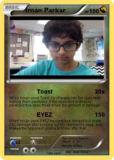 Pokémon Iman Parkar - Toast - My Pokemon Card