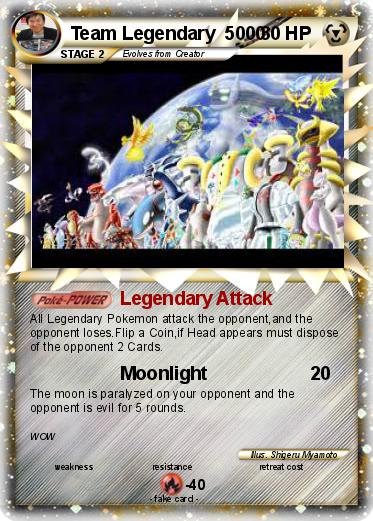 Pokémon Team Legendary 5000 5000 - Legendary Attack - My Pokemon Card