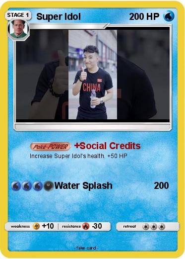 Pokémon Super Idol 2 2 - +Social Credits - My Pokemon Card