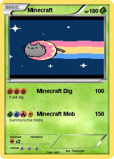 Pokémon Minecraft 1881 1881 - Minecraft Dig - My Pokemon Card