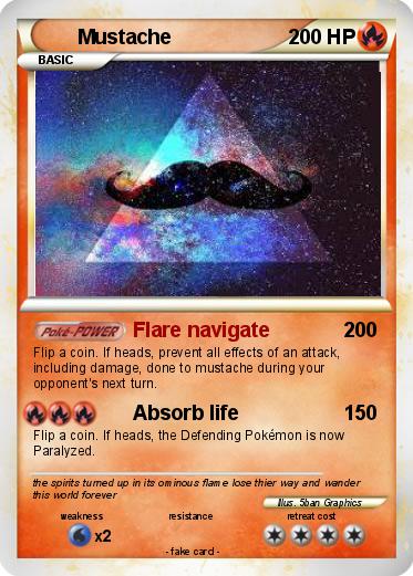 Pokémon Mustache 118 118 - Flare navigate - My Pokemon Card