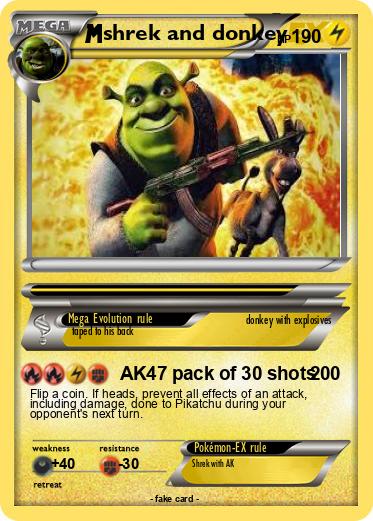 Pokémon shrek and donkey 10 10 - AK47 pack of 30 shots - My Pokemon Card