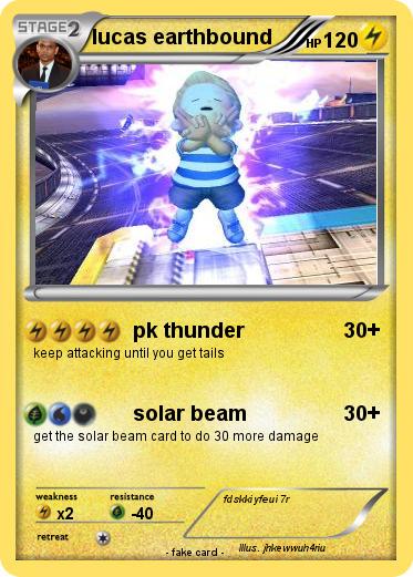 Pokémon lucas earthbound - pk thunder - My Pokemon Card