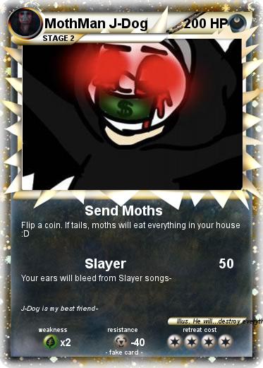 Pokémon MothMan J Dog - Send Moths - My Pokemon Card