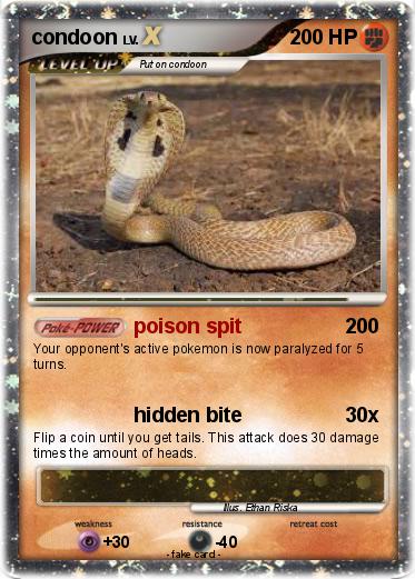 Pokémon condoon - poison spit - My Pokemon Card