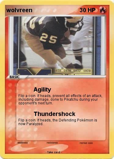 Pokémon wolvreen - Agility - My Pokemon Card