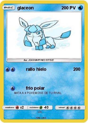 Pokémon glaceon 750 750 - rallo hielo - Mi carta pokémon