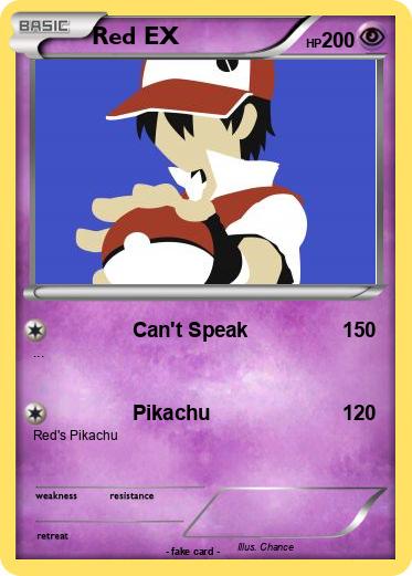 Pokémon Red EX 7 7 - Can't Speak - My Pokemon Card