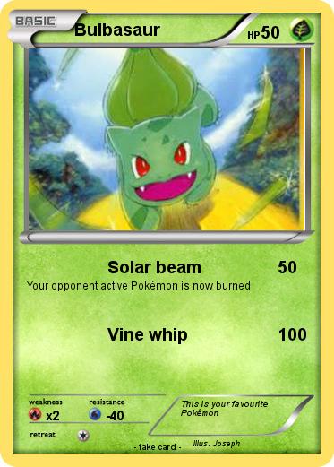 Pokémon Bulbasaur 1730 1730 - Solar beam - My Pokemon Card