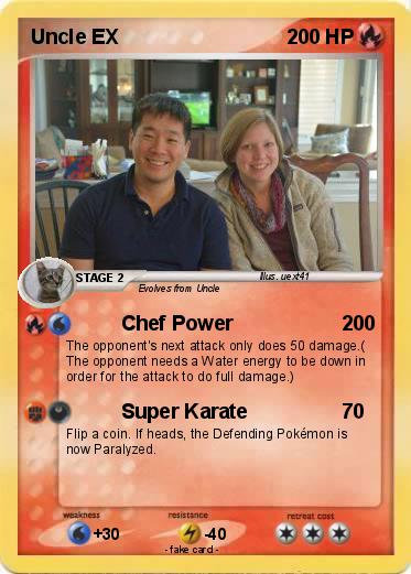 Pokémon Uncle EX 1 1 - Chef Power - My Pokemon Card