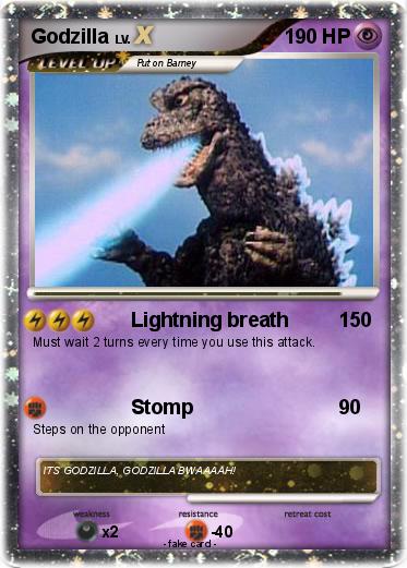 Pokémon Godzilla 1888 1888 - Lightning breath - My Pokemon Card
