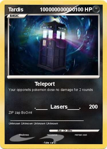Pokémon Tardis 100000000000 100000000000 - Teleport - My Pokemon Card