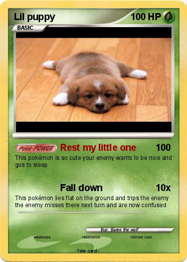 Pokémon Lil puppy 1 1 - Rest my little one - My Pokemon Card