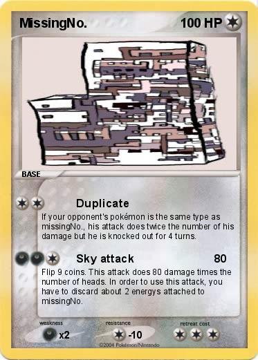 Pokémon MissingNo 20 20 - Duplicate - My Pokemon Card