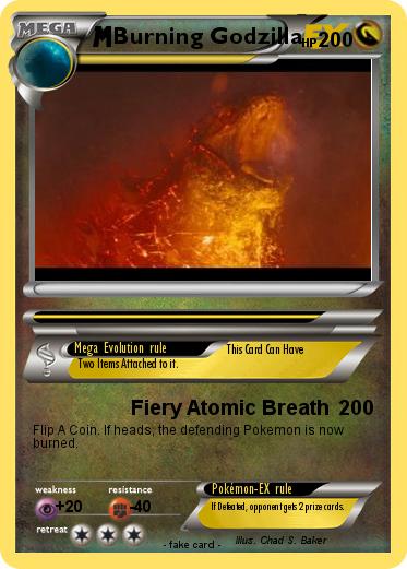 Pokémon Burning Godzilla 100 100 - Fiery Atomic Breath - My Pokemon Card