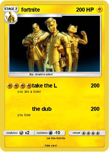 Pokémon fortnite 729 729 - take the L - My Pokemon Card
