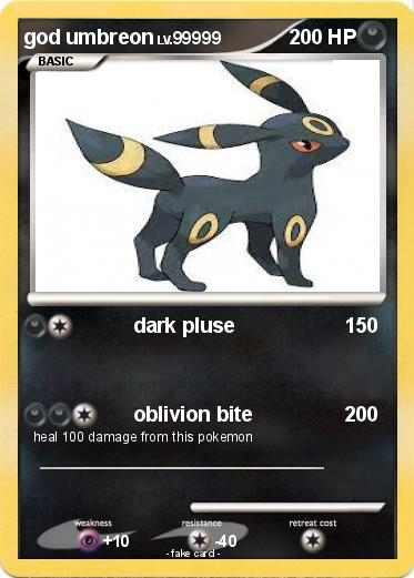 Pokémon god umbreon 1 1 - dark pluse - My Pokemon Card