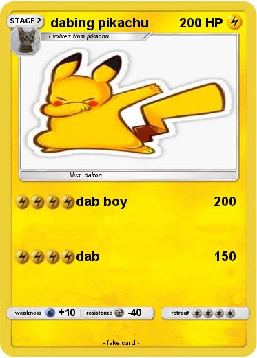 Pokémon dabing pikachu 12 12 - dab boy - My Pokemon Card