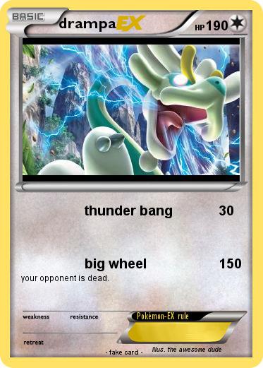 Pokémon drampa 20 20 - thunder bang - My Pokemon Card