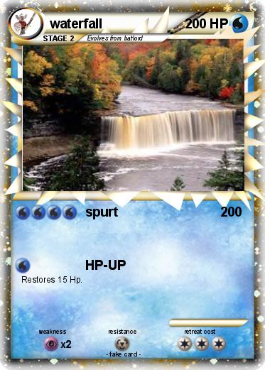 Pokémon waterfall 58 58 - spurt - My Pokemon Card